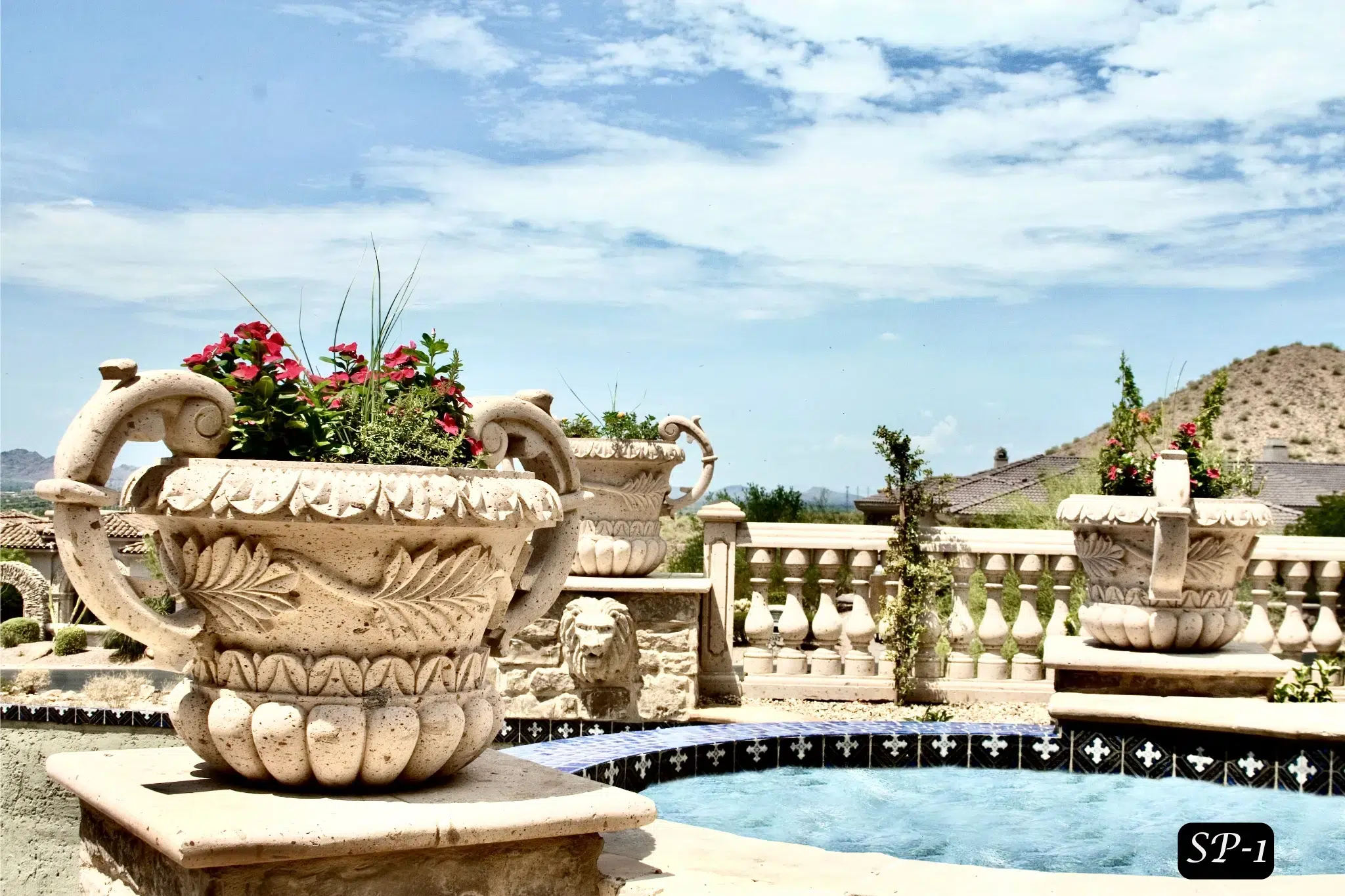Custom Stone Planters Phoenix AZ | Carved Garden Planters & Pots