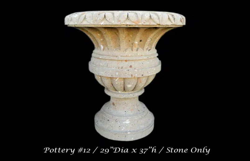 Custom Stone Planters Phoenix AZ | Carved Garden Planters & Pots