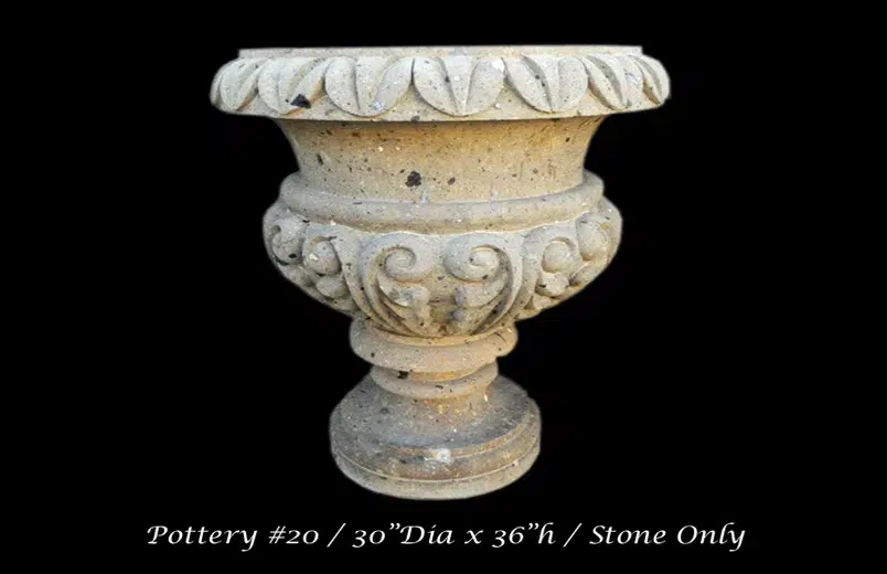 Custom Stone Planters Phoenix AZ | Carved Garden Planters & Pots
